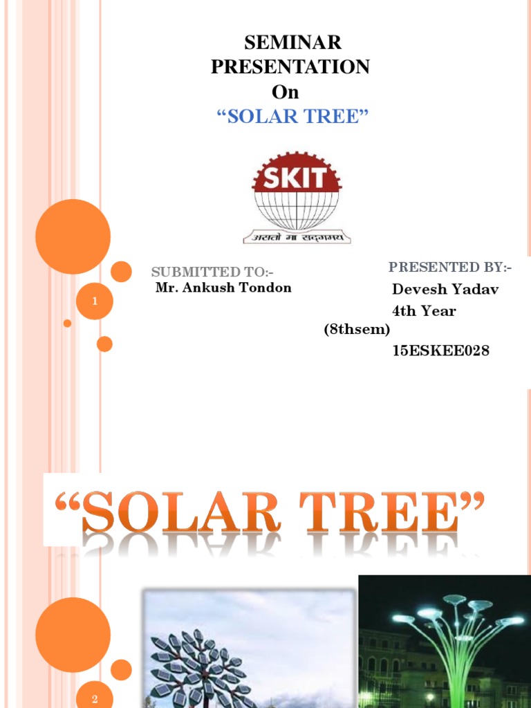 Solar Tree (Devesh) | PDF | Solar Power | Solar Panel