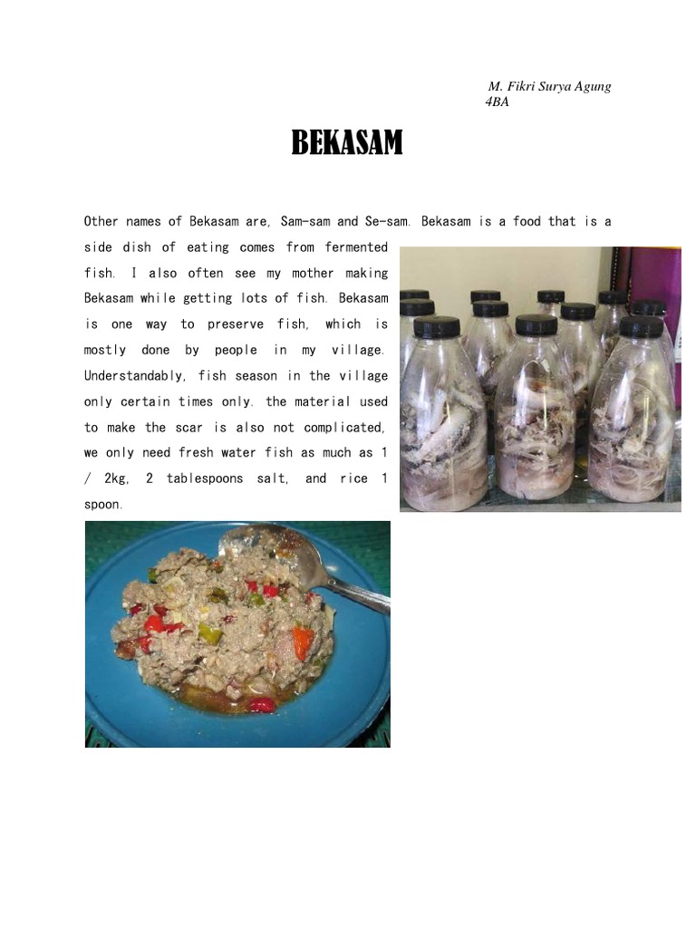 Traditional Bekasam: A Village Delicacy | PDF