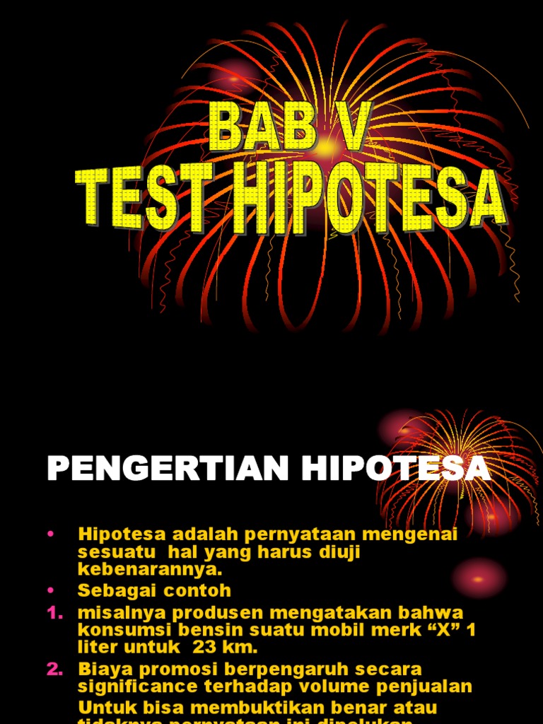 Test Hipotesa | PDF | Metode & Bahan Ajar