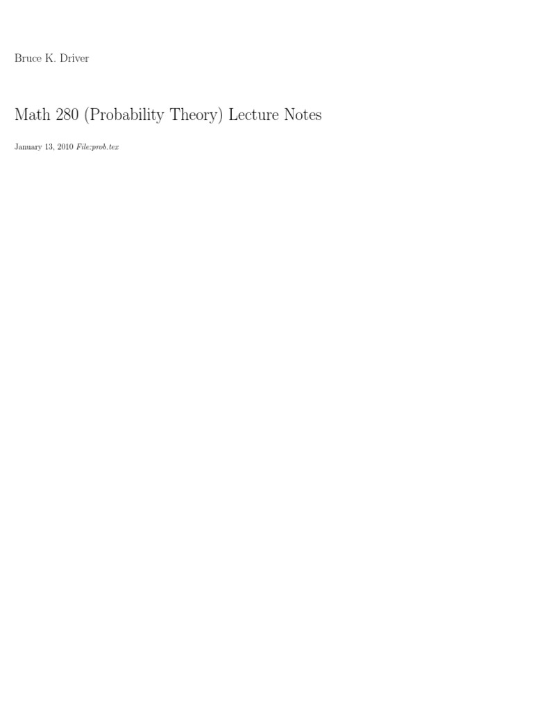 Measure Theory Notes | PDF | Measure Theory | Teaching Mathematics
