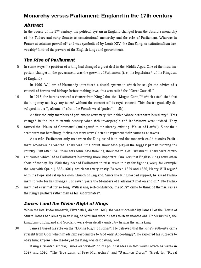 England's 17th Century Monarchy Shift | PDF | Monarchy | James Vi And I