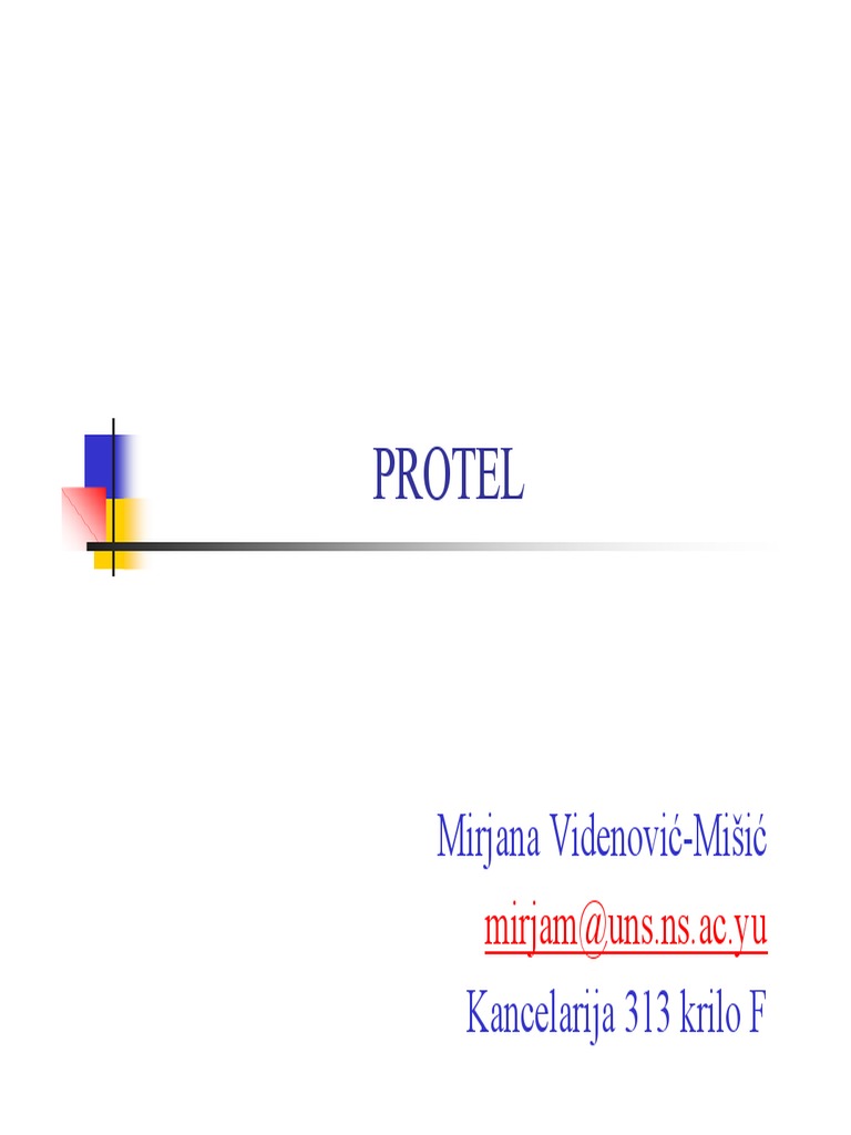 Protel: Uvod u PCB Dizajn i Šematsku Biblioteku | PDF | Business