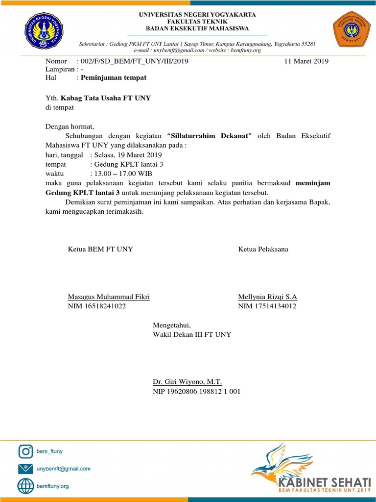 002-Peminjaman Tempat | PDF
