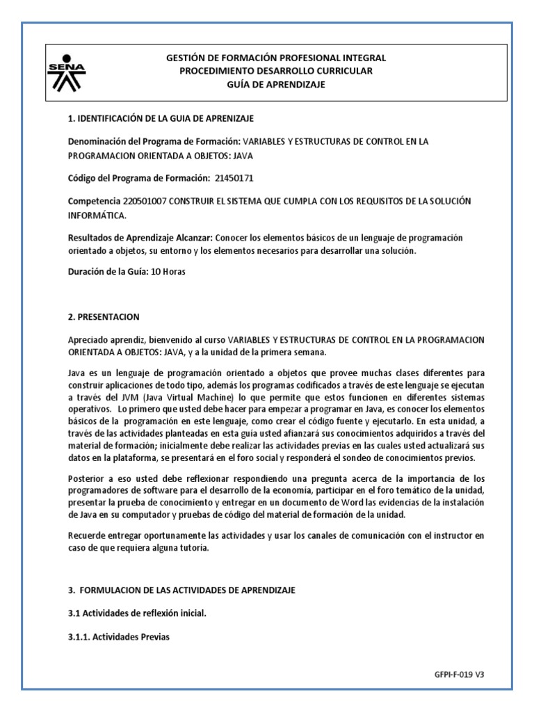Guia Aprendizaje | PDF | Entorno de desarrollo integrado | Java ...