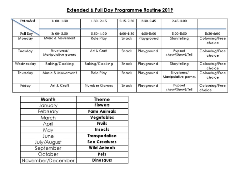 Children's Activity Schedule 2019 | PDF | Art