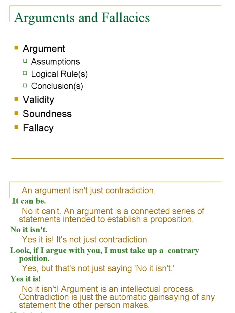 Arguments and Fallacies: Argument | PDF | Argument | Fallacy