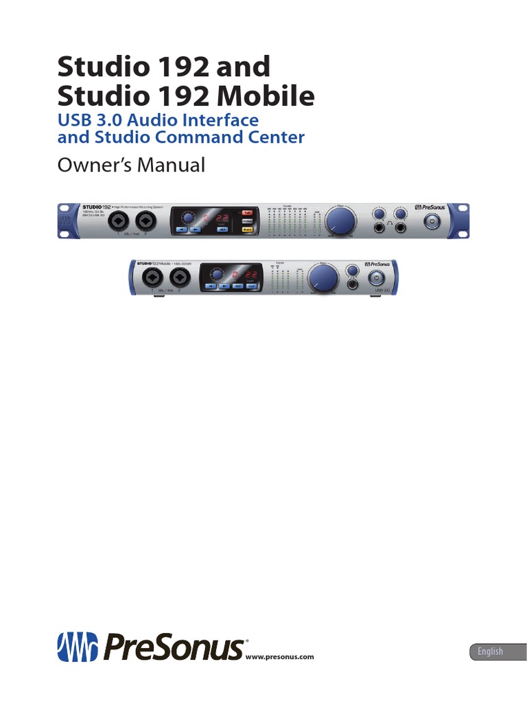 Studio192 Family OwnersManual en 060220171 | PDF | Microphone | Input/Output
