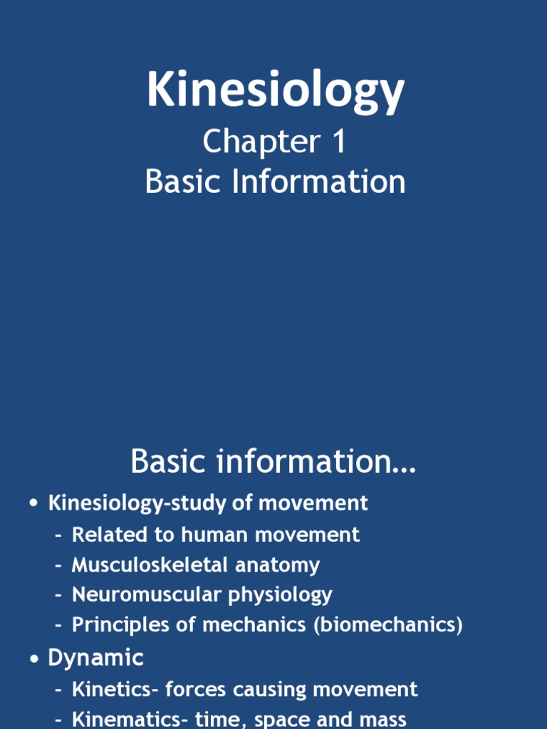 Kinesiology: Basic Information | PDF | Anatomical Terms Of Motion ...