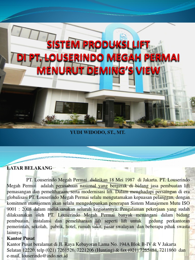 Jasa Pembuatan dan Instalasi Lift Louser | PDF