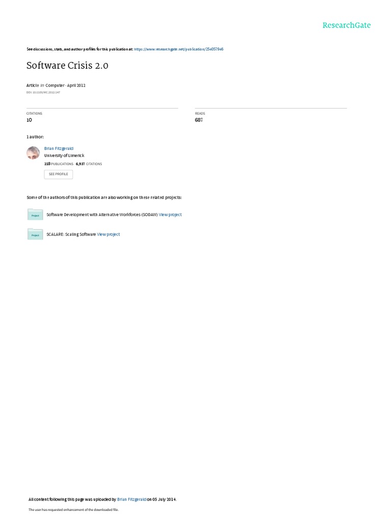 Software Crisis 20 | PDF | Internet Of Things | Software Development