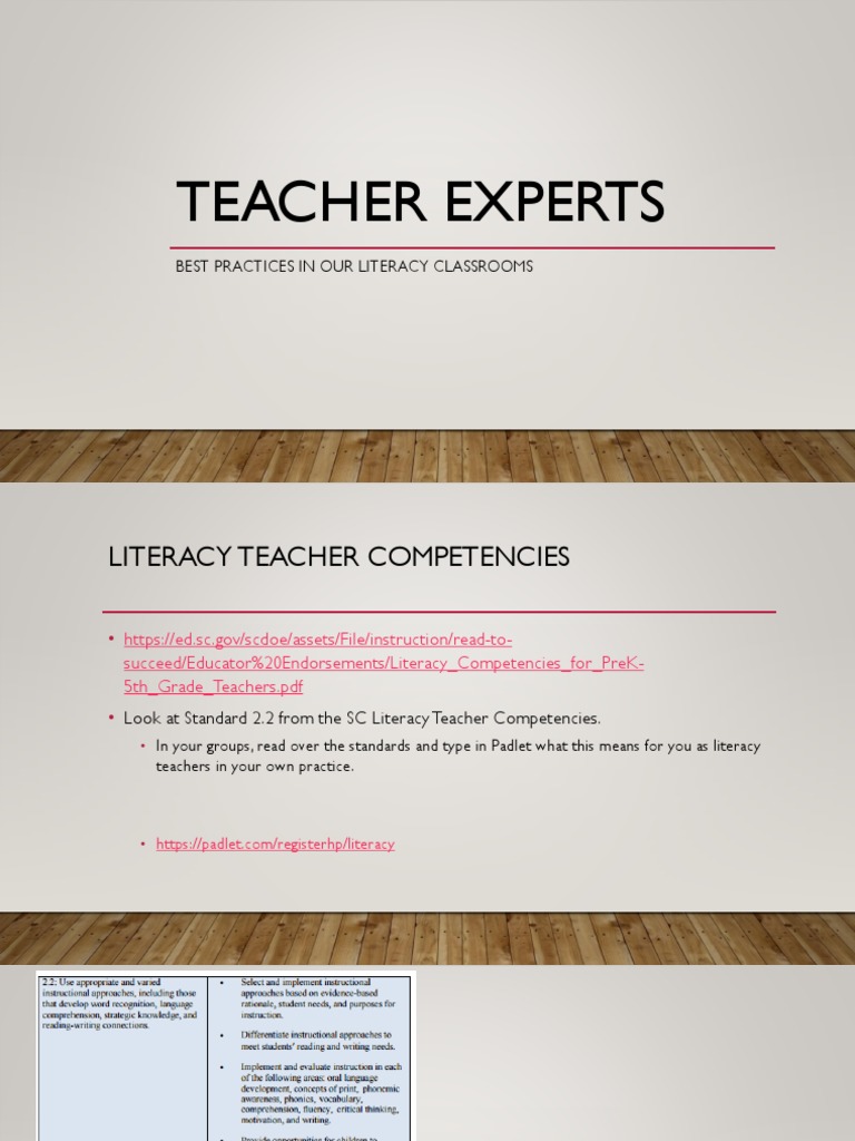 Teacher Experts | PDF | Project Based Learning | Literacy