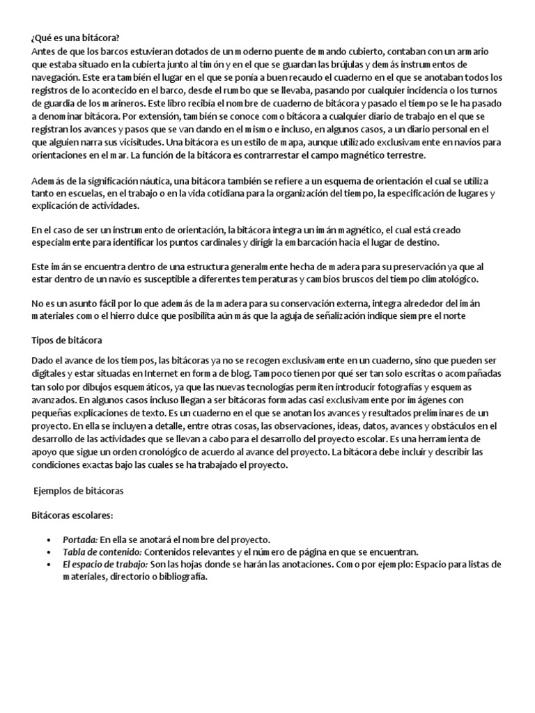 Qué Es Una Bitácora | PDF | Blog | Imán
