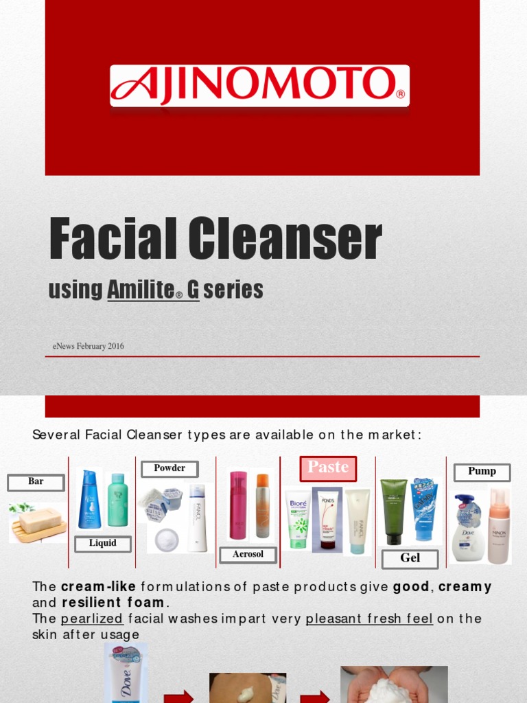 Facial Cleanser: Using Amilite G Series | PDF | Materials Science ...