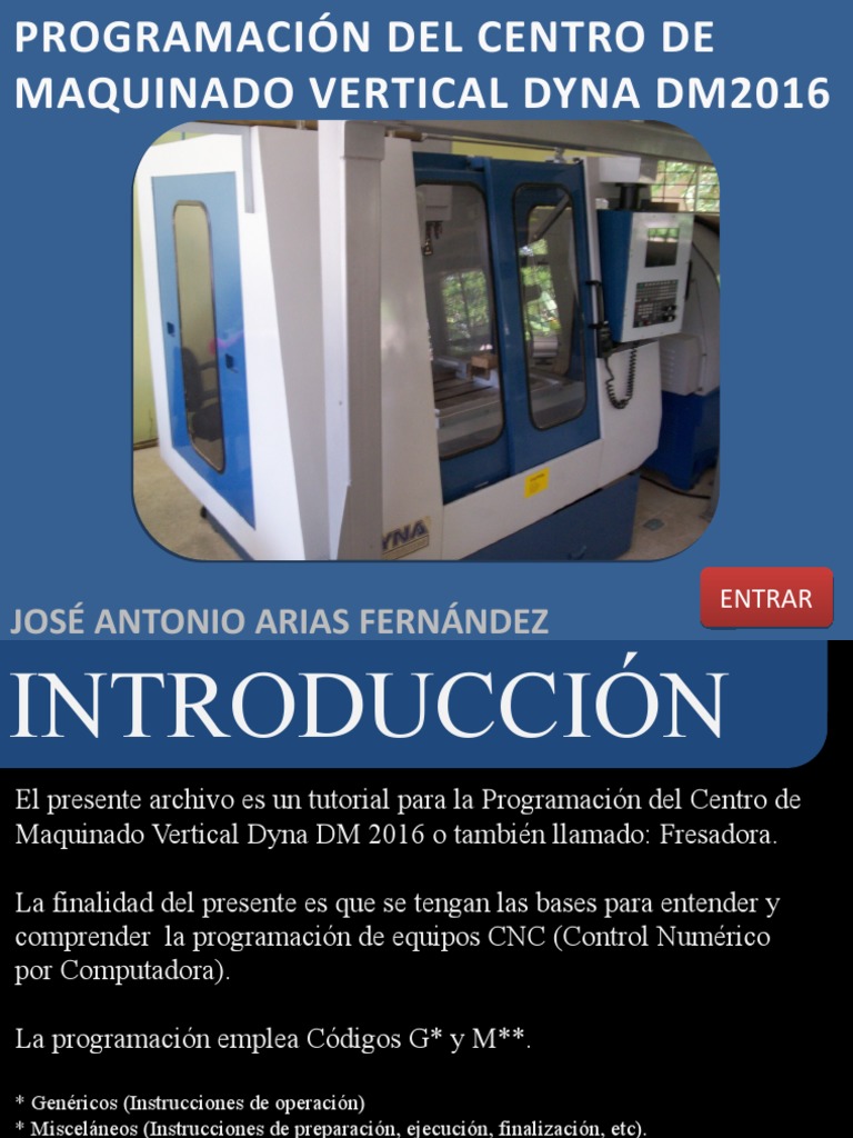 Programación CNC Dyna DM2016 | PDF | Herramientas | Equipo