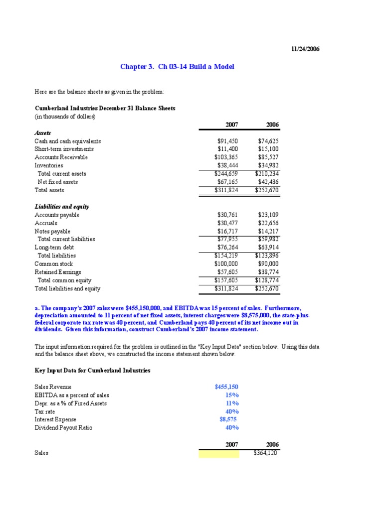 Financial Management - Brigham Chapter 3 | PDF | Earnings Before ...