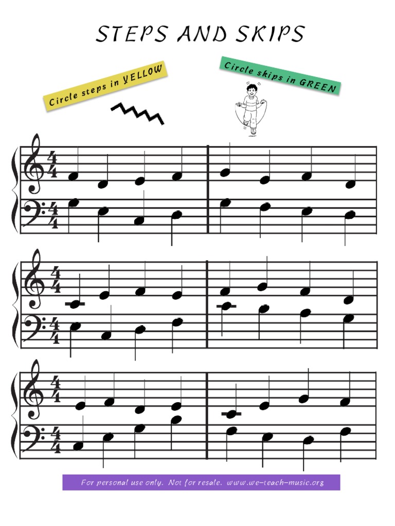Steps and Skips in Music Theory | PDF