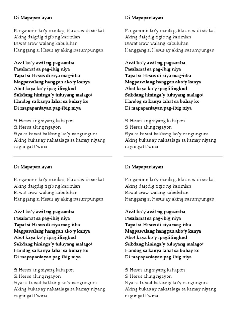 Di Mapapantayan | PDF