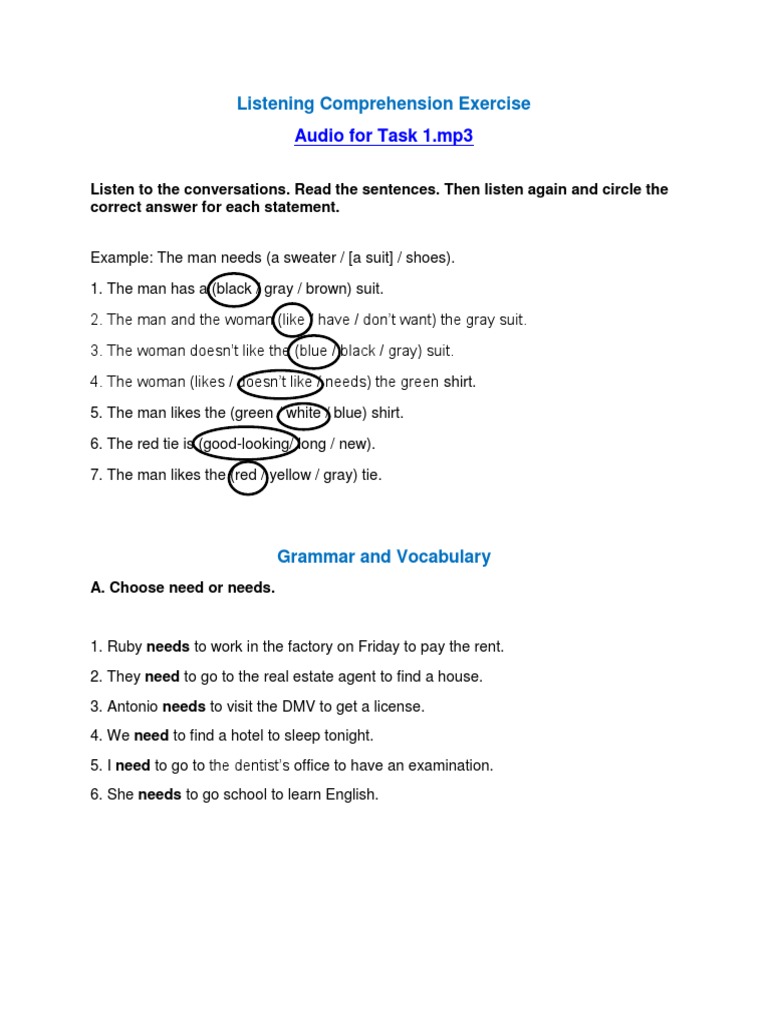 Exercises For Task 1 E. 4 | PDF