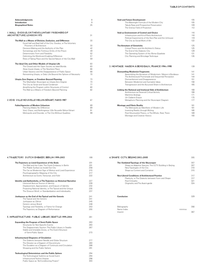 Six Canonical Projects by Rem Koolhaas PDF | PDF | Utopia