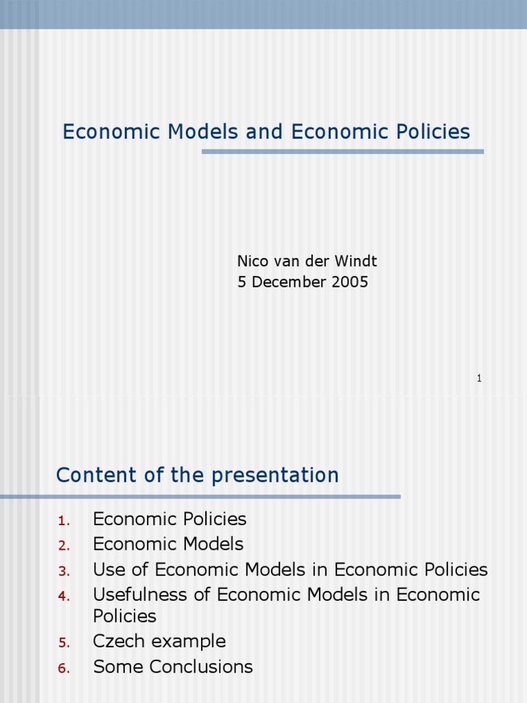 Economic Models in Policy Making | PDF | Economic Model | Economic ...