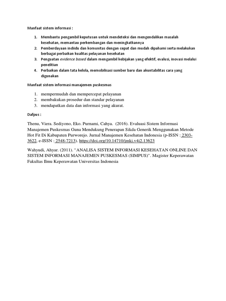 Manfaat Simpus | PDF