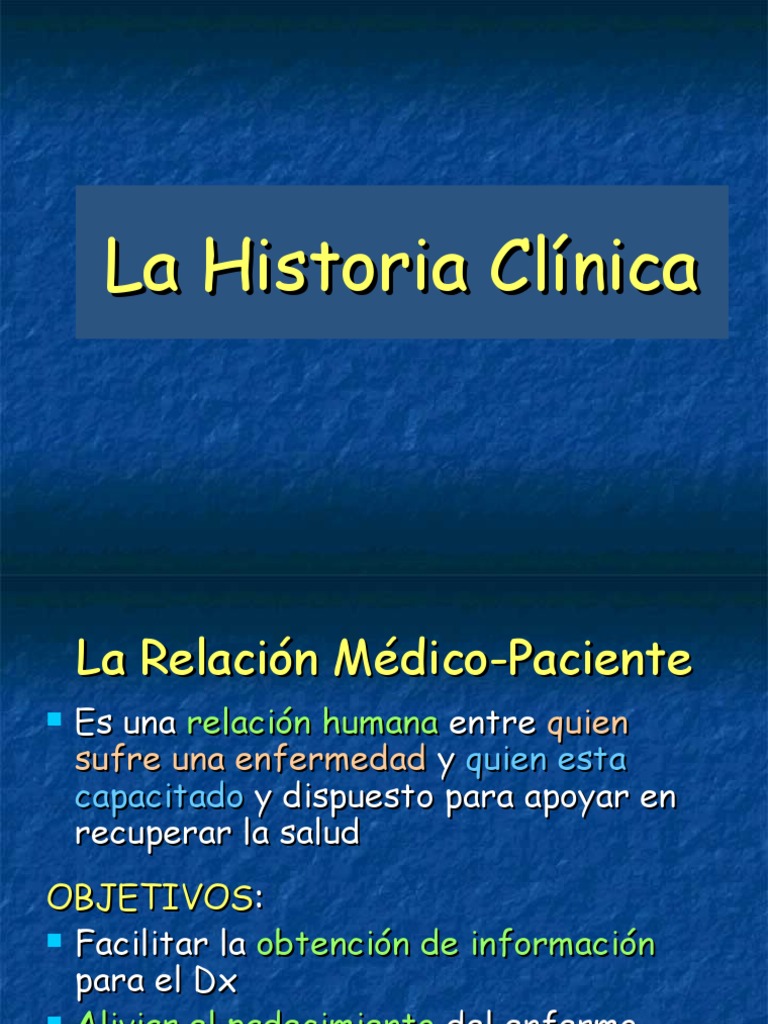Historia Clínica | PDF | Historial médico | Clínica