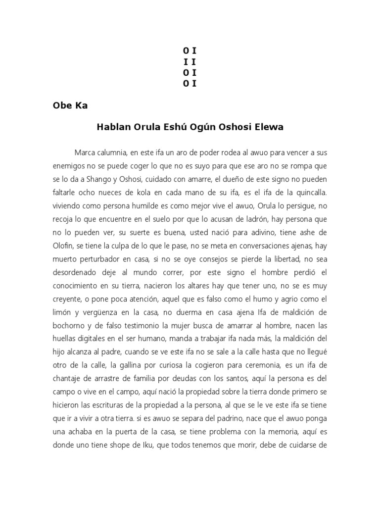 Ogbe Ka | PDF | Santeria | Religión étnica