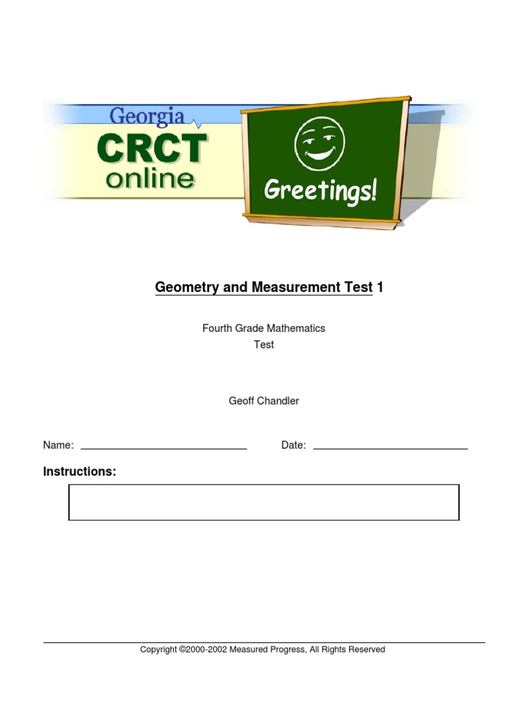 Geometry and Measurement Test 1 | PDF | Geometry | Space