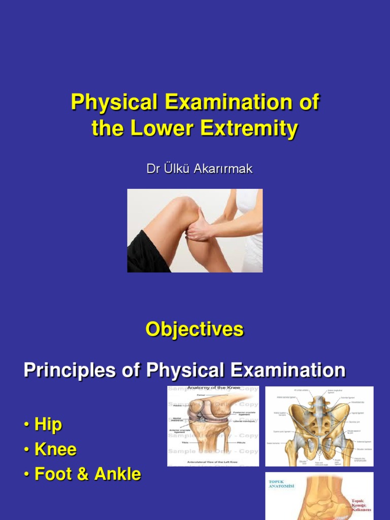 Physical Examination of The Lower Extremity: DR Ülkü Akarırmak | PDF ...