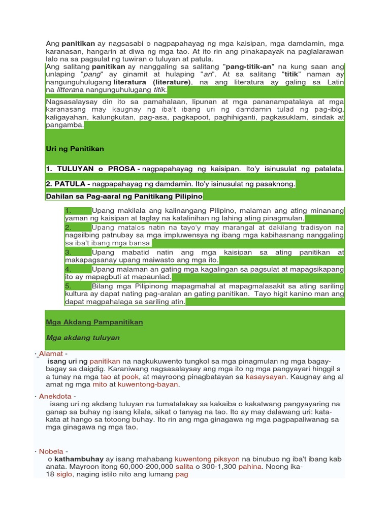 PANITIKAN | PDF