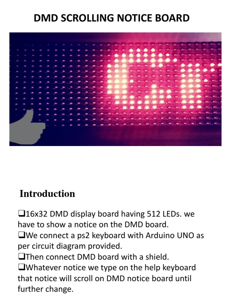 DMD Scrolling Notice Board Display | PDF | Rectifier | Capacitor