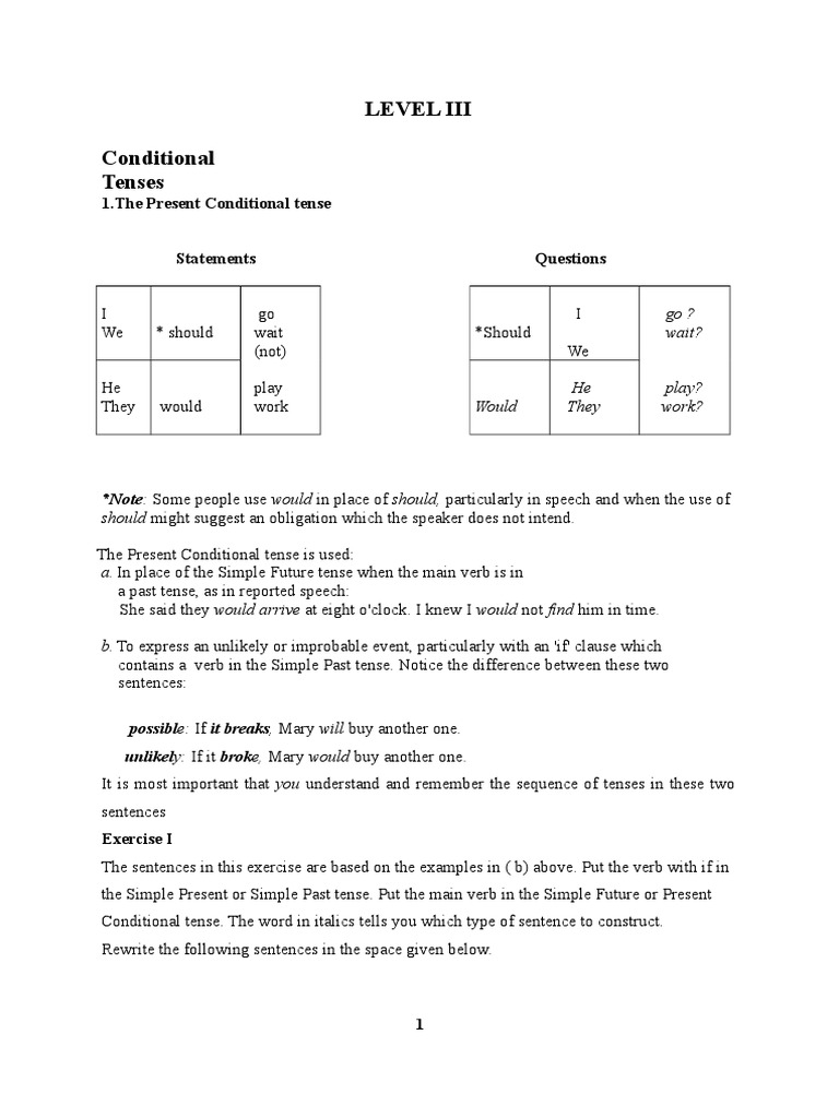 Unit Iii | PDF | Sentence (Linguistics) | Grammatical Tense