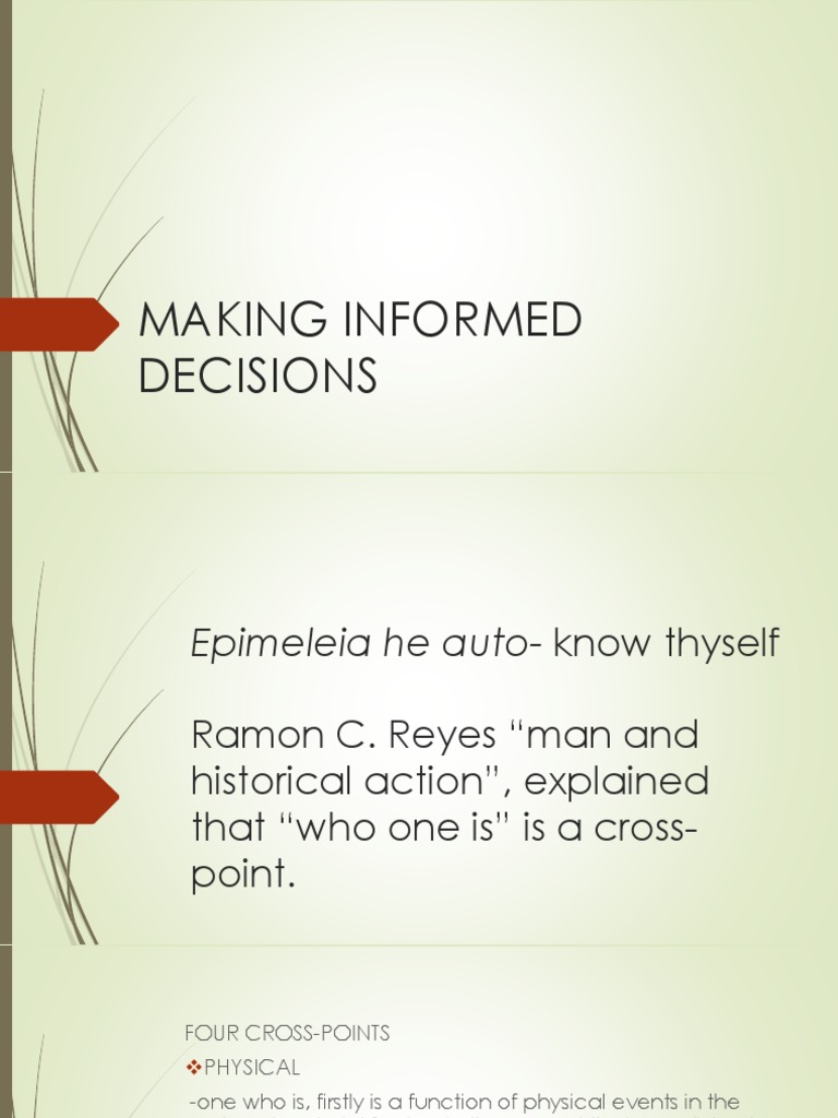 Making Informed Decisions | PDF | Relativism | Morality