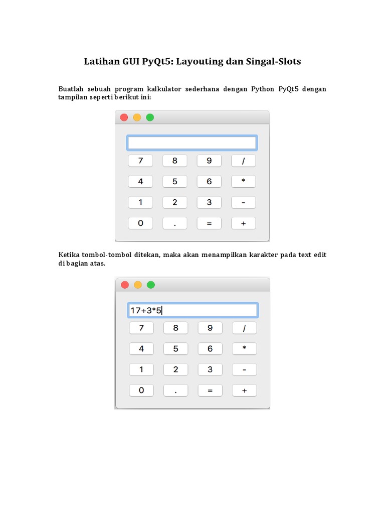 Latihan GUI PyQt5 | PDF