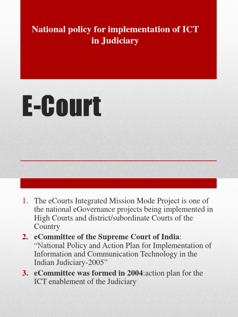 E-Courts & E-records.pptx | Service Of Process | Witness