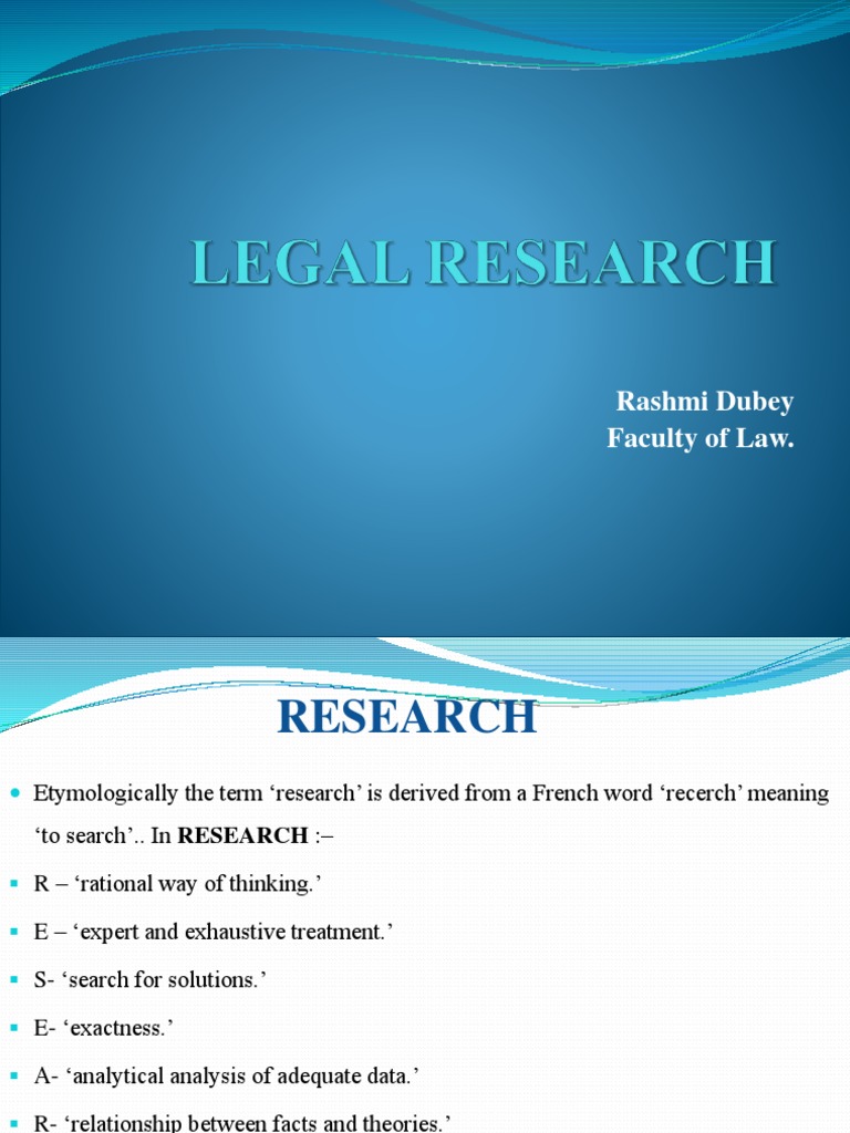 Legal Research | PDF | Scientific Method | Knowledge
