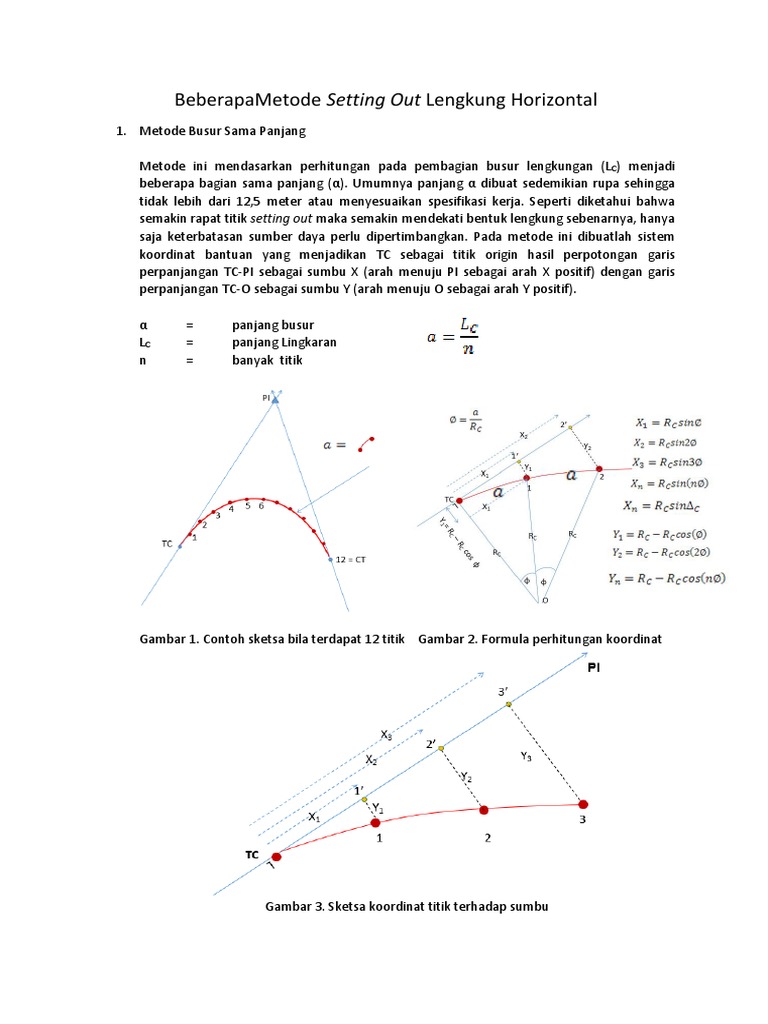 Metode Setting Out Lengkung Horizontal | PDF