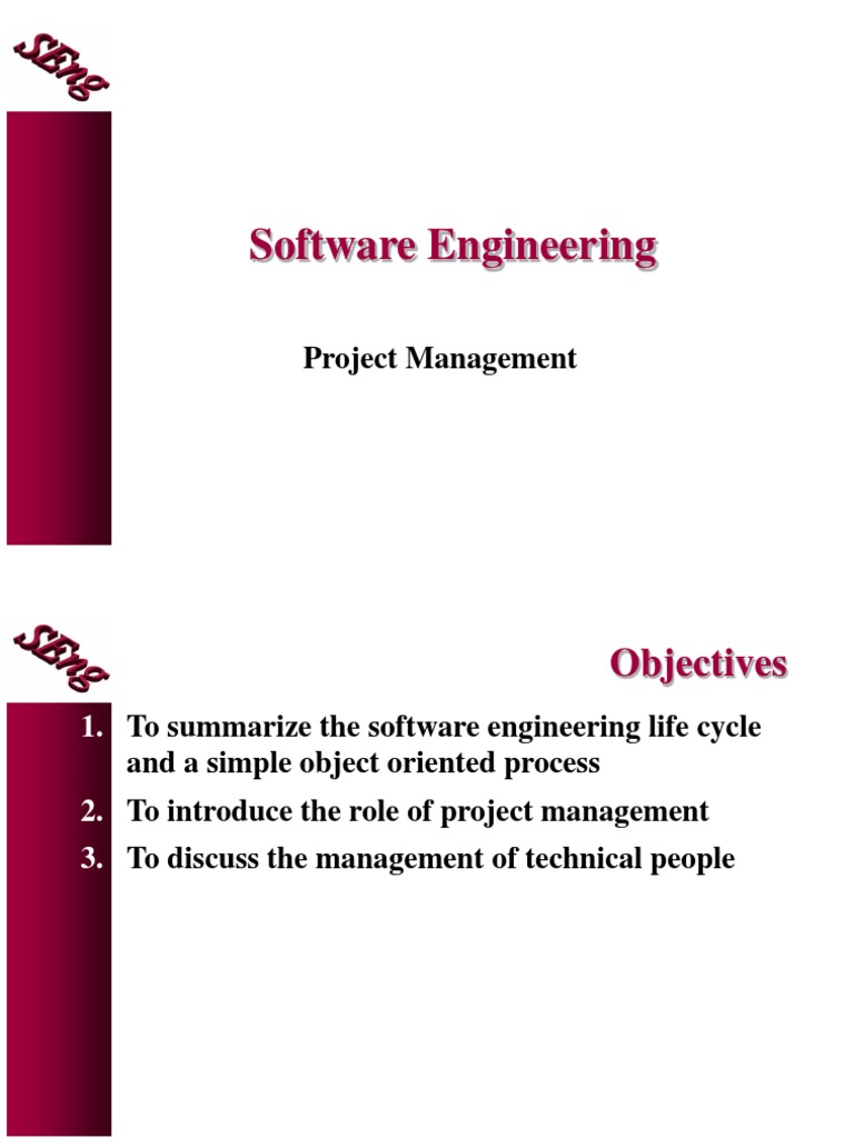 Software Engineering: Project Management | PDF