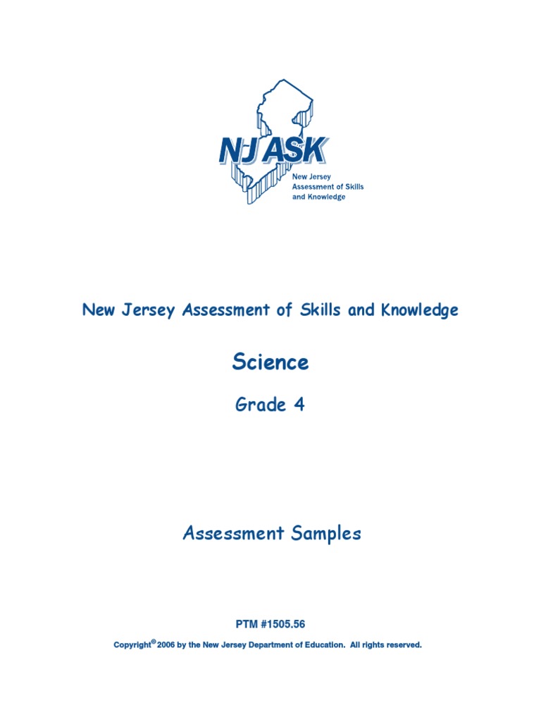 Science: New Jersey Assessment of Skills and Knowledge | PDF ...