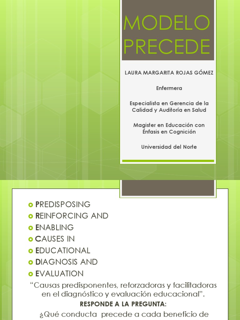 12 - Modelo Precede | PDF | Evaluación | Comportamiento