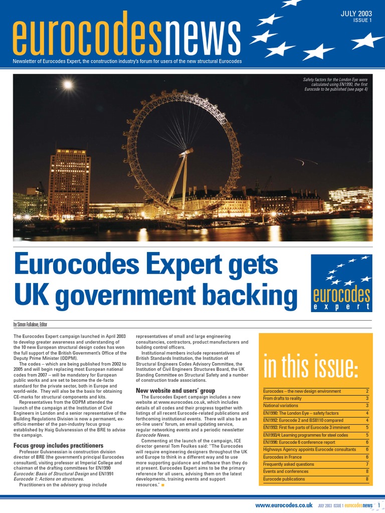 Eurocodes: Eurocodes Expert Gets UK Government Backing | PDF | Strength ...