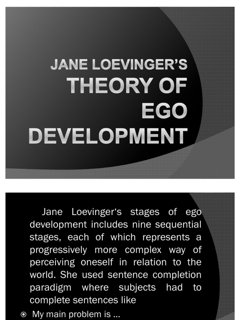 Jane Loevinger's Ego Development Stages | PDF