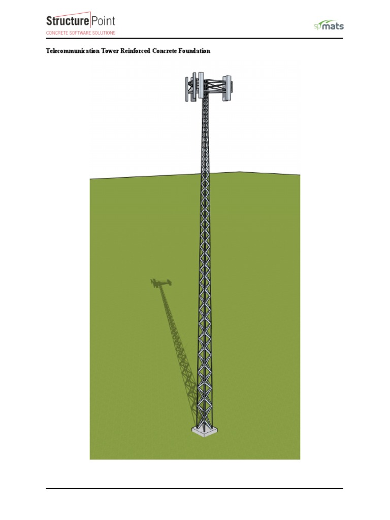 Telecommunication Tower Reinforced Concrete Foundation ACI318 14 | PDF ...