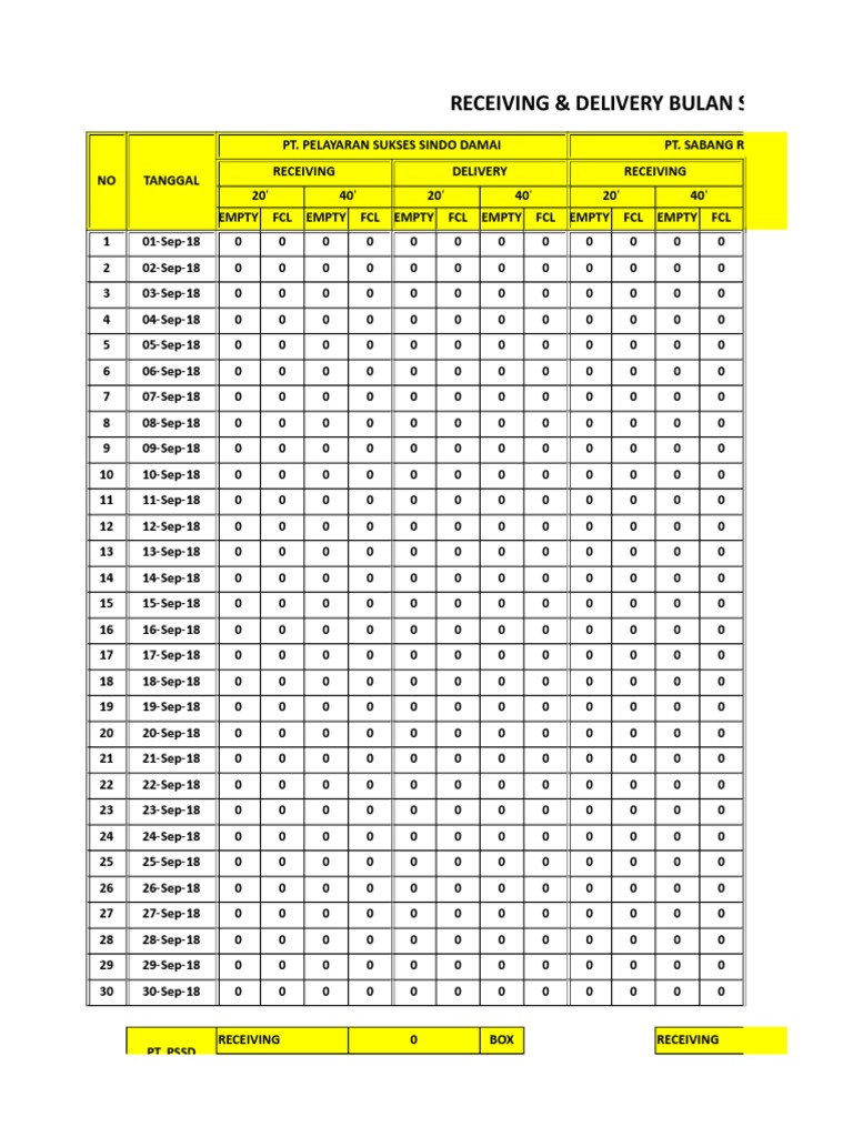 Form Receiving & Delivery 2018 | PDF