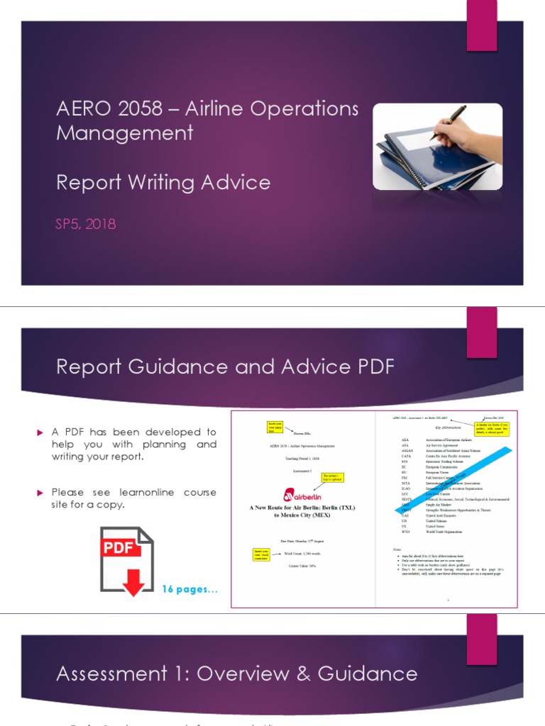 Airline Operations Report Guidelines | PDF | Abstract (Summary) | Learning