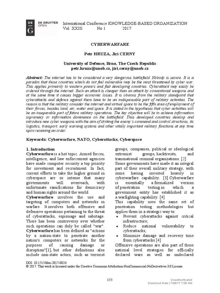 Cyber Warfare | PDF | Cyberwarfare | Security