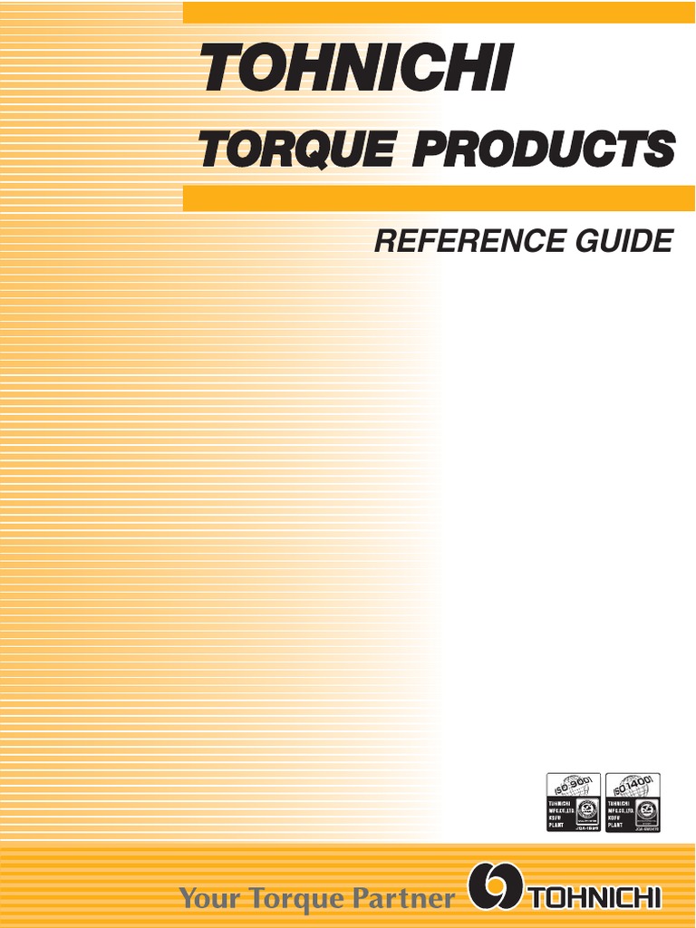 Tohnichi Catalog-2019 PDF | PDF | Calibration | Screw