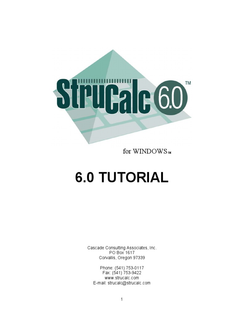StruCalc 60 Tutorial PDF | Download Free PDF | Framing (Construction ...