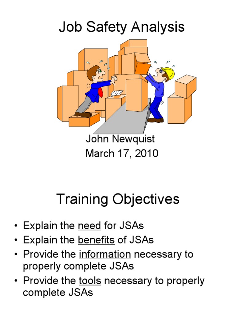 JSA - Job Safety Analysis | Safety | Nature