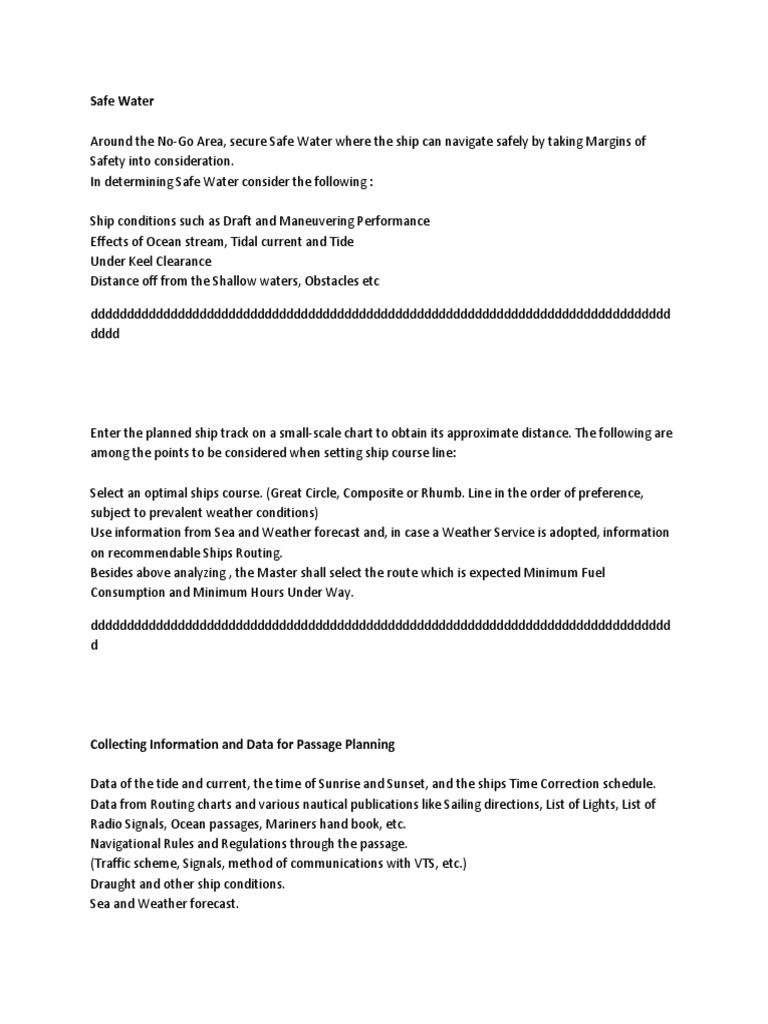 Safe Navigation and Passage Planning Guide | PDF | Navigation | Ships